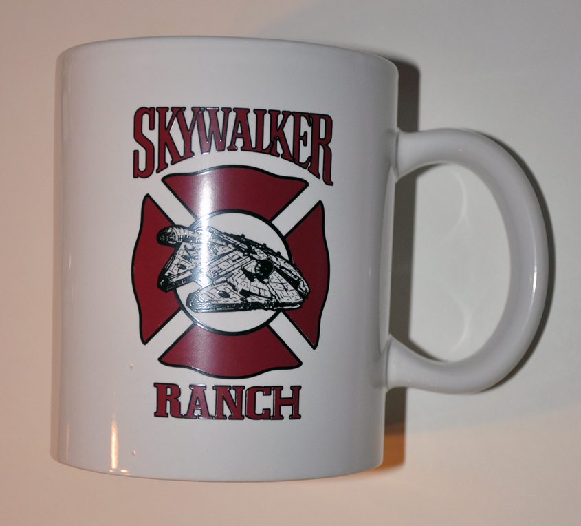 Skywalker Ranch Fire Department Coffee Mug Millennium Falcon White Skywalker Ranch Fire Department Coffee Mug Millennium Falcon White